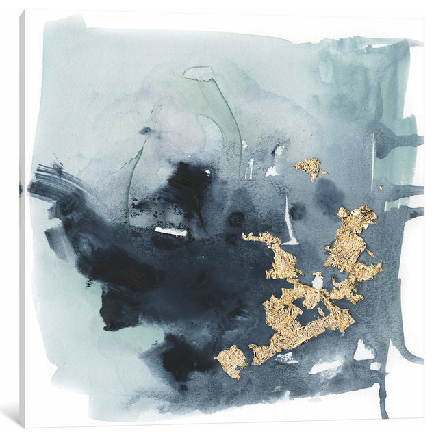 Cerulean & Gold I by Victoria Borges Canvas Print, 12"x12"x1.5 ...