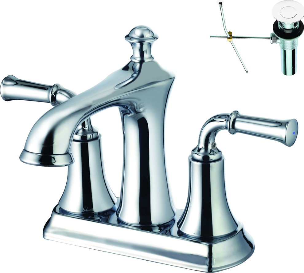 Yosemite Home Decor 2 Handle 4" Center Set Lav Faucet, Chrome, YPH18280 ...