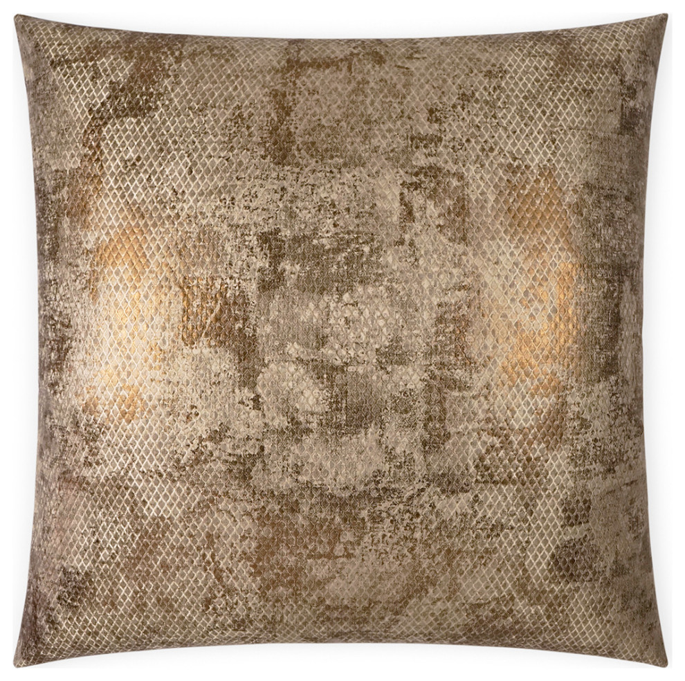 Pitone Pillow - Bronze, 24" x 24" - Contemporary - Decorative Pillows ...