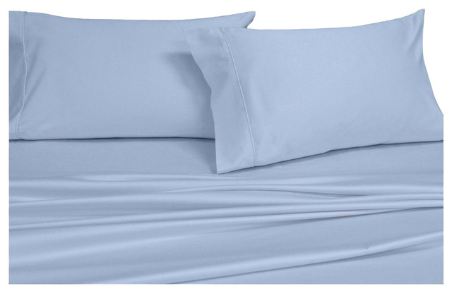 100% Cotton Waterbed Sheet Set, 450 TC Solid, Single - Contemporary ...