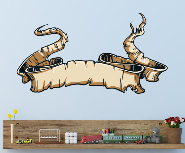 Scroll Vinyl Wall Decal ScrollUScolor007, 42 in. - Contemporary - Wall ...