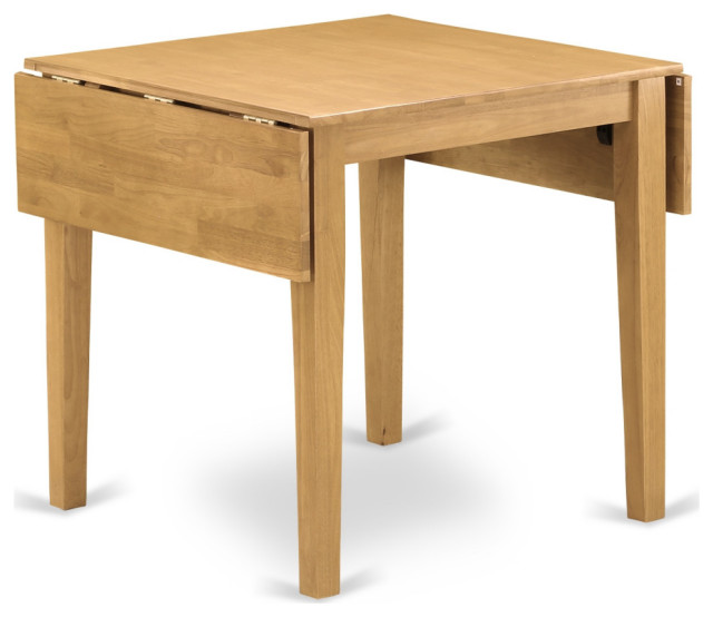 Wooden Dining Set 3 Pc- 2 Chairs, Table, Oak Finish Frame ...