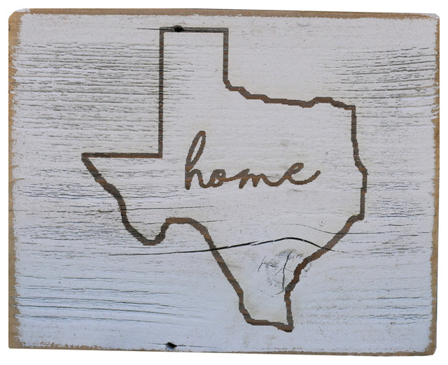 Home State Signs 5"x7", White, Texas - Farmhouse - Prints And Posters ...