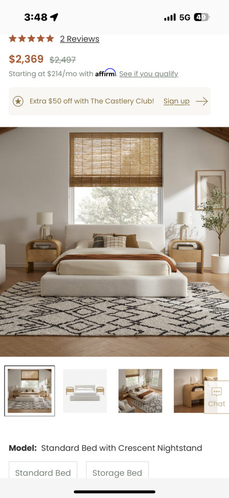 Any great ideas on what nightstands go w/ a cloud bed...I need them!