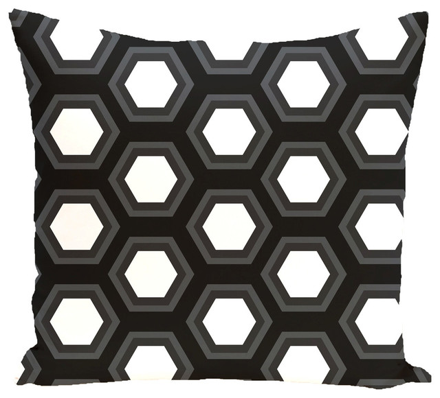 Hex Appeal Geometric Print Pillow, 20" x 20" - Contemporary ...