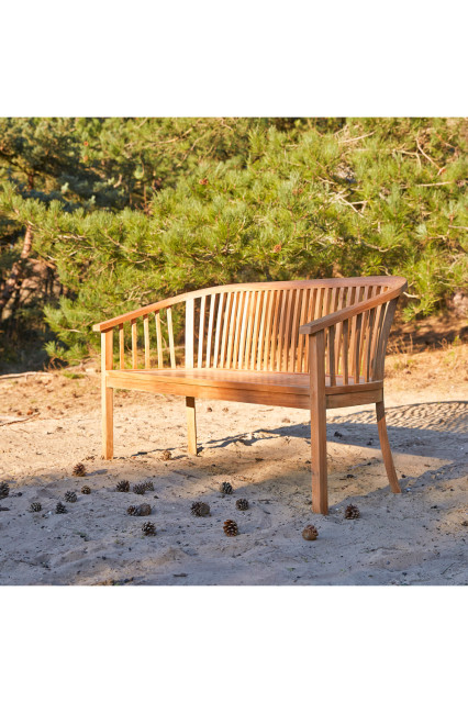 Solid Teak Garden Bench | Tikamoon Ernest - Transitional - Outdoor ...