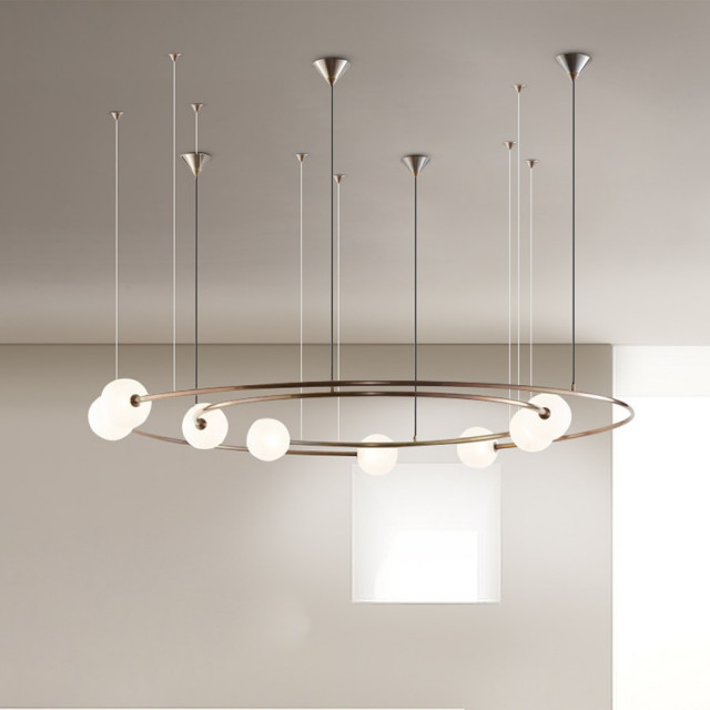 Planet Orbit Glass Ball LED Pendant Lamp, Dia43.3" - Contemporary ...