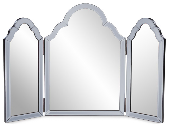 Grigio Trifold Vanity Mirror - Traditional - Makeup Mirrors - by Howard ...
