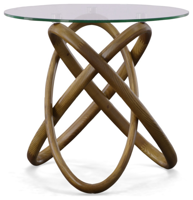 Modrest Mason Modern Class + Walnut Side Table - Contemporary - Side ...