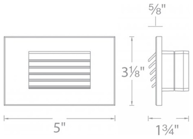 LED Horizontal Louvered Step and Wall-Light 277V 3000K, Bronze ...