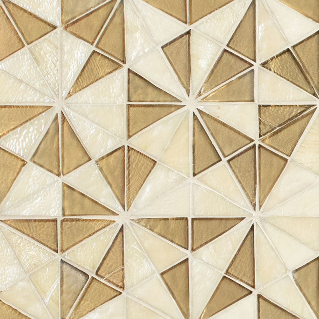Stella Gold 6mm Glossy Glass Mosaic Tile - Contemporary - Mosaic Tile ...