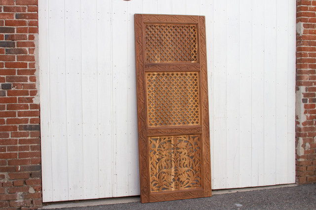 Carved Reclaimed Teak Safavid Jali Door - Traditional - Front Doors ...