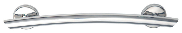 16" Curved Contemporary Arched Grab Bar With Grips & Anchors - Modern ...
