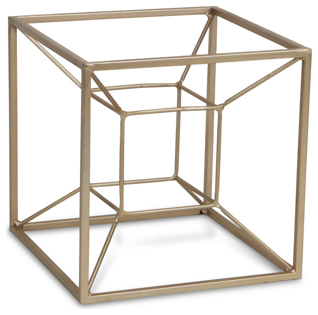 Metal Tesseract Shaped Table Decor - Contemporary - Decorative Objects ...