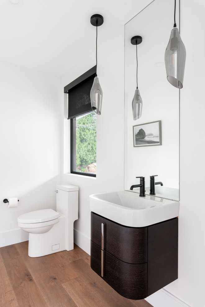 Custom Built Floating Vanity - Contemporary - Cloakroom - Vancouver ...