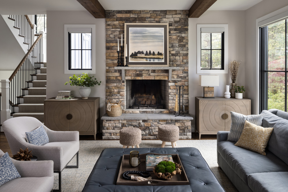 Cozy Modern Farmhouse - Farmhouse - Living Room - DC Metro - by Manlove ...