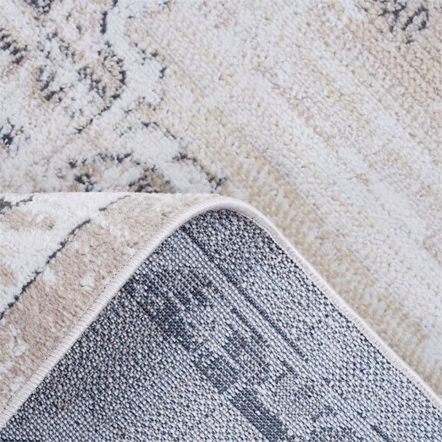 Bunyan Collection Traditional Vintage Cream/Beige Area Rug (6'7'' x 9 ...