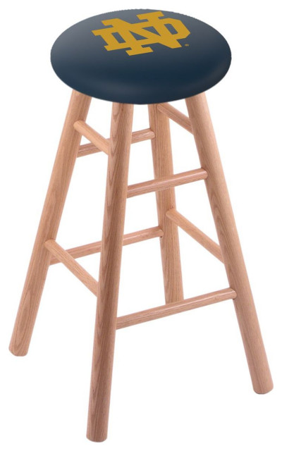 Holland RC Notre Dame ND 24" Swivel Oak Counter Stool - Natural ...