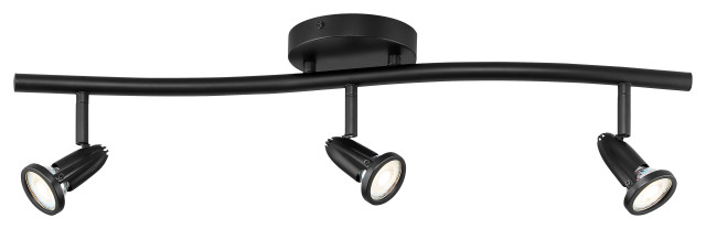 Access Cobra 3-Light Track Lighting in Black, 6.000 - Transitional ...