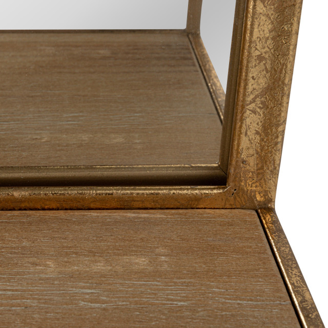 Metal Shadowbox Wall Mirror, Gold - Contemporary - Wall Mirrors - by ...