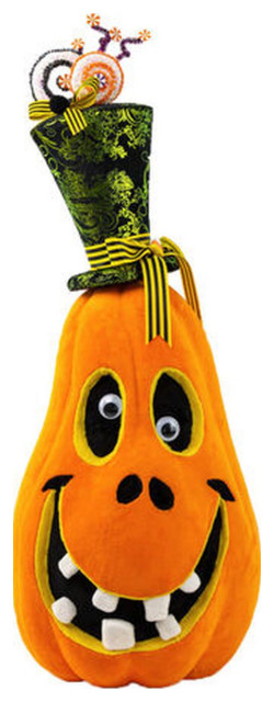 December Diamonds Halloween Carnival 24" Funny Face Pumpkin ...