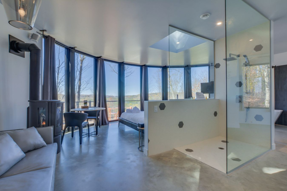 Round Open Space Pod Shower by Lofty Pods #prefabhomes - Moderno ...