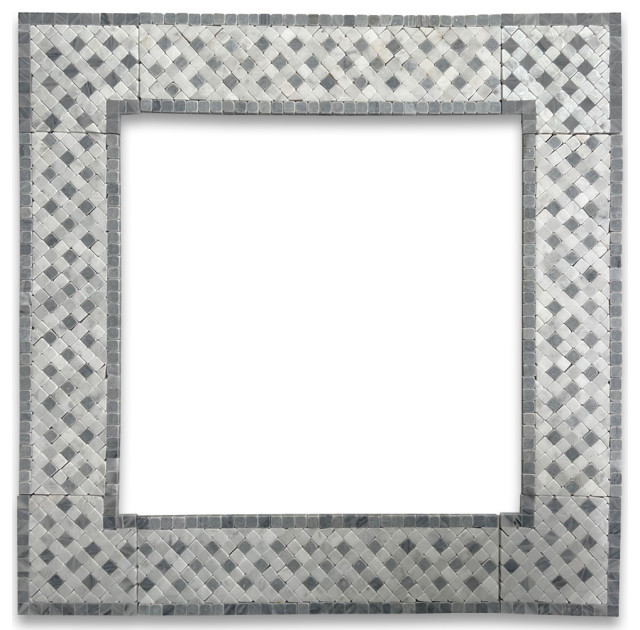 Marble Mosaic Border Bathroom Listello Tile Inca Sky 3.25x12 Tumbled, 1 ...