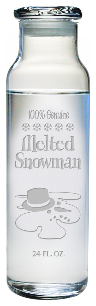 "100% Genuine Melted Snowman" Water Bottle - Contemporary - Water ...