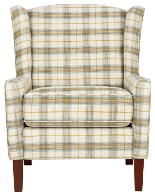 Traditional Classic Wingback Upholstered Accent Chair - Farmhouse ...