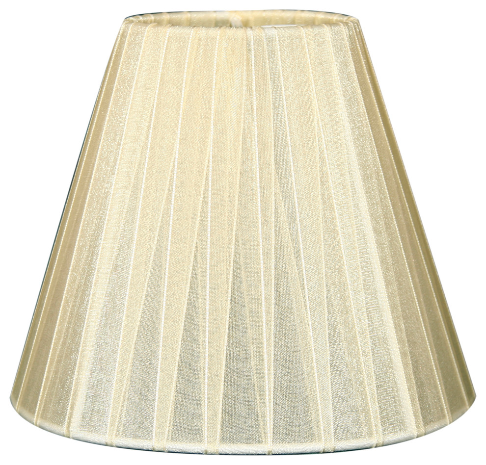 Eggshell Organza Empire Chandelier Lamp Shade, 3"x6"x4.5", Clip-On ...