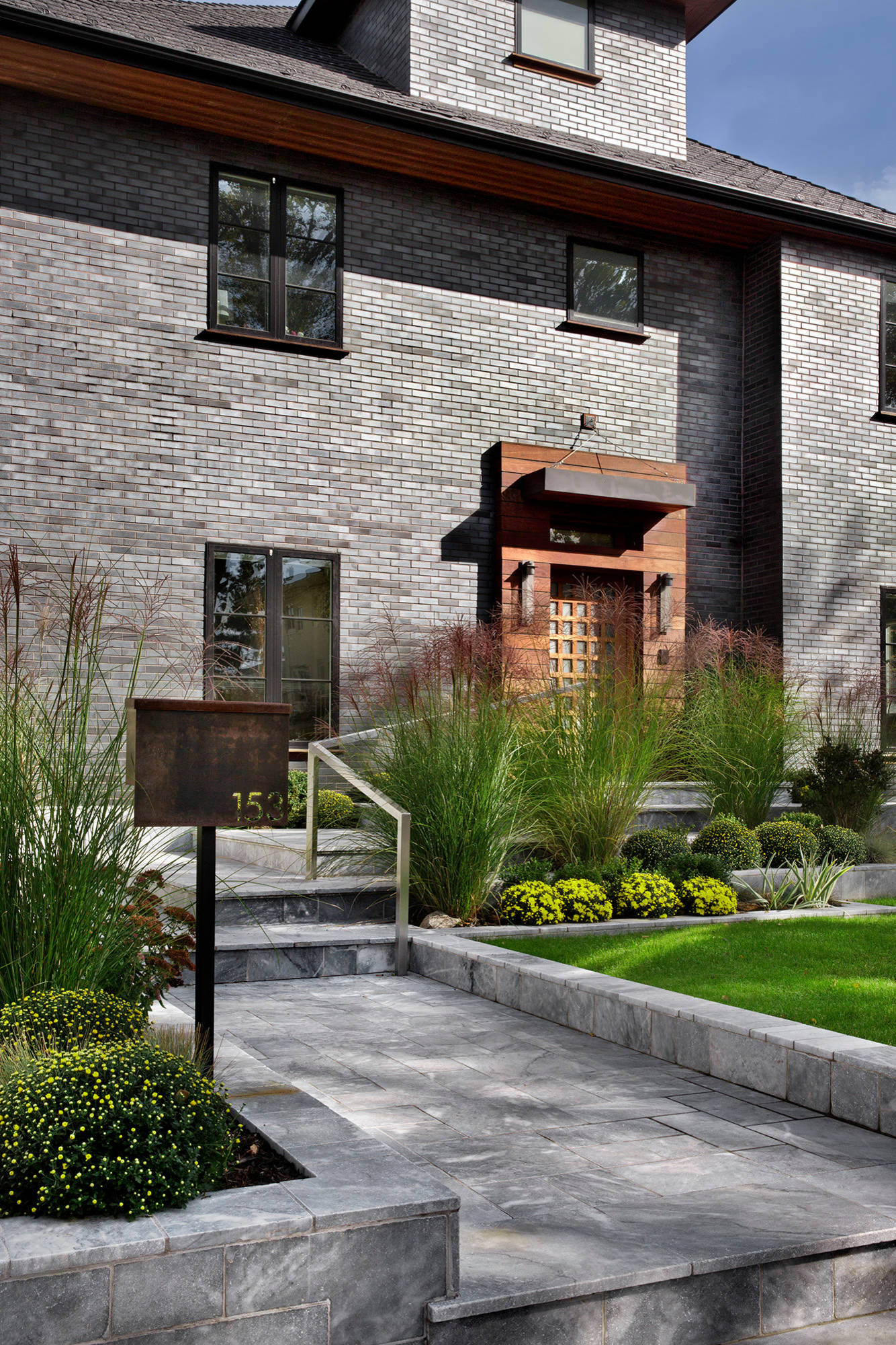 Modern Home Exterior Grey Brick