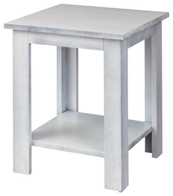 Modern Traditional 20" Wide End Table with Shelf, Espresso - Farmhouse ...