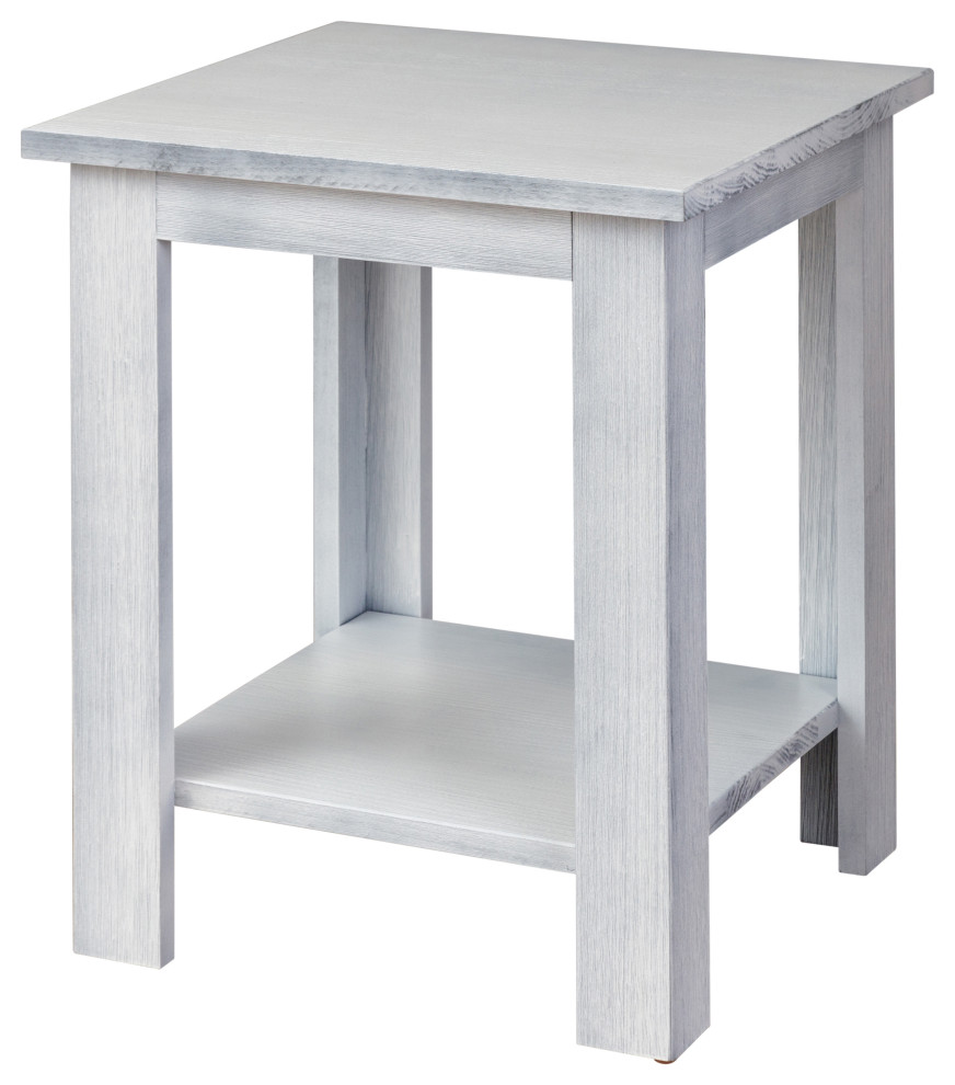 Modern Traditional 20" Wide End Table with Shelf, Espresso - Farmhouse ...