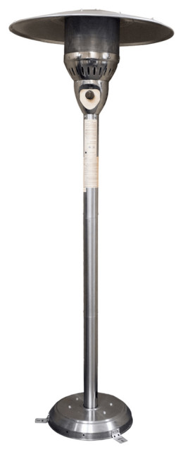 41000 BTU Silver Steel Natural Gas Cylindrical Pole Standing Patio ...
