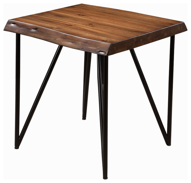 Live Edge End/Lamp Table, Light Walnut - Rustic - Side Tables And End ...