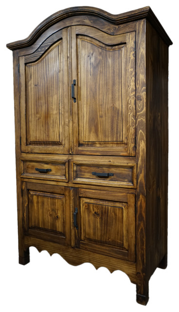 Rustic Sierra Solid Wood Kitchen Pantry - Traditional - Pantry Cabinets ...
