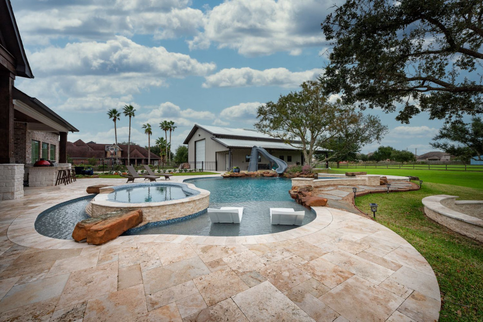 Lagoon Pool on The Farm - Traditional - Houston - by Tipton Spires ...