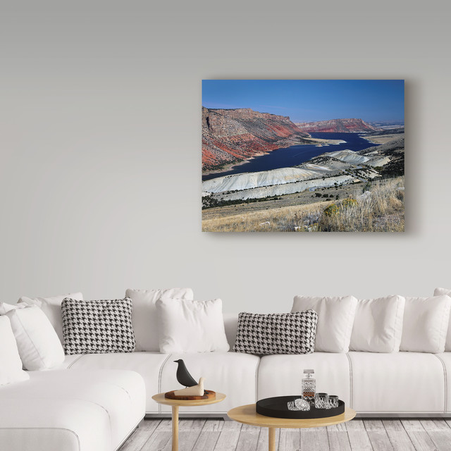 J.D. Mcfarlan 'Flaming Gorge' Canvas Art, 35"x47" - Contemporary ...