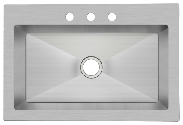 PROFLO PFDM1B332293 Sault 33" Drop In - Contemporary - Kitchen Sinks ...