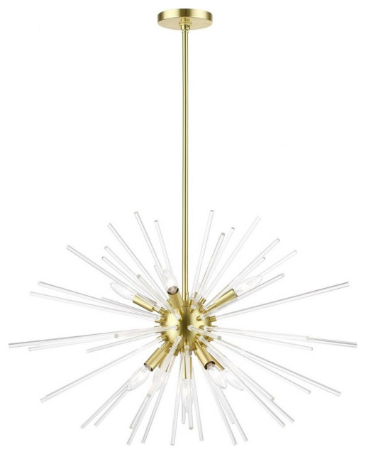 9 Light Large Pendant In Sparkling Style-25.75 Inches Tall and 32 ...