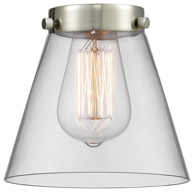 Edison Cone 7" Semi-Flush Mount, Oil Rubbed Bronze Finish - Industrial ...