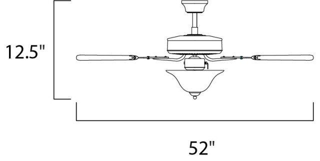 Basic Max Indoor Ceiling Fan, Black - Transitional - Ceiling Fans - by ...