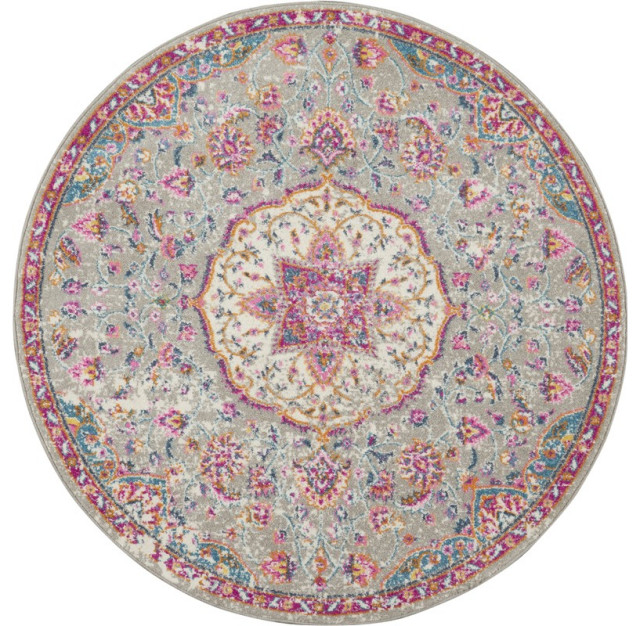 Nourison Passion Traditional Rug PSN22, 4' Round - Traditional - Area ...