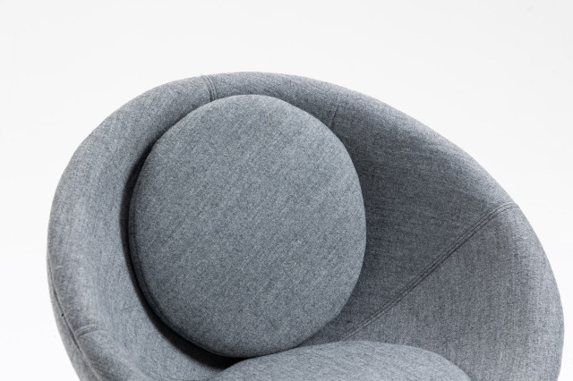 Mid Century Upholstered Cup Chair - Midcentury - Armchairs And Accent ...