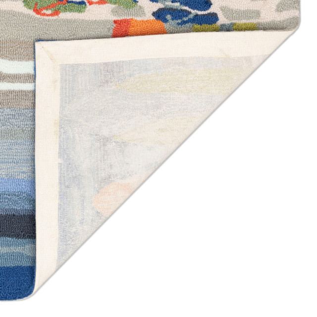 Frontporch Surf Break Indoor/Outdoor Area Rug, 2'x5' - Beach Style ...