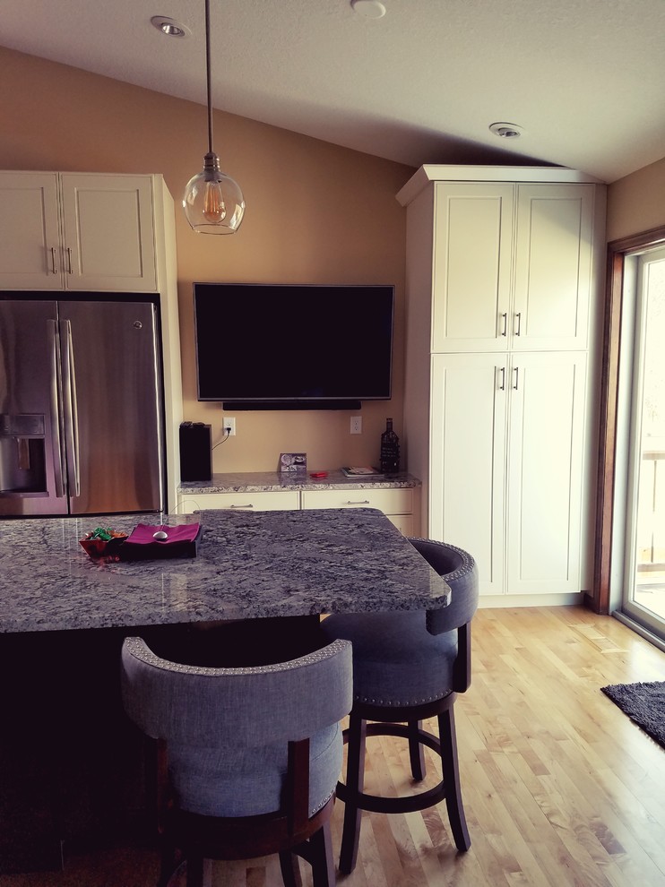 modified cabinet for angled ceiling