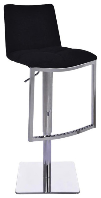 Isidora Hydraulic Barstool Charcoal Gray Polyurethane - Contemporary ...