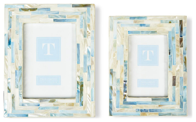 Two's Company 52353 S/2 Tiled MOP Photo Frame Incl 2 Sizes ...