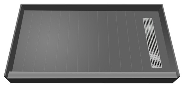 TileRedi RT3642R-PVC-SQPC 36x42 Single Curb Pan R Trench - Shower Pans ...