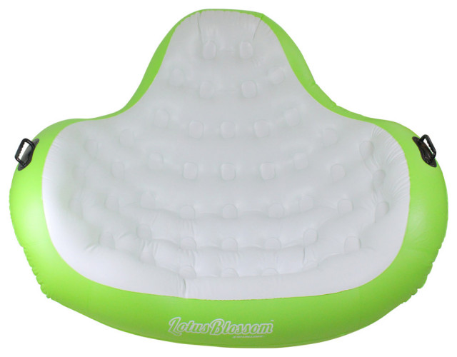 Inflatable Green Lotus Blossom Swimming Pool Duo Float 14" - Modern ...